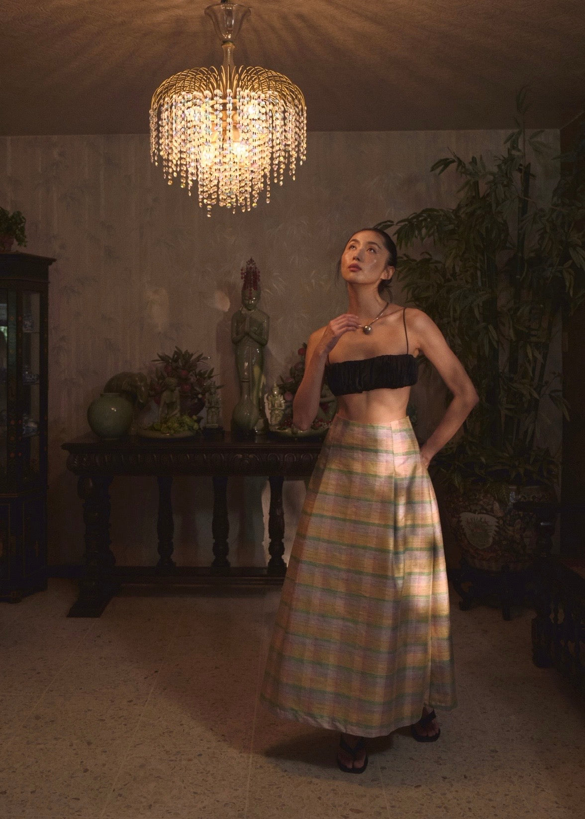 Billow Skirt Tussah Silk Jade – Áraw